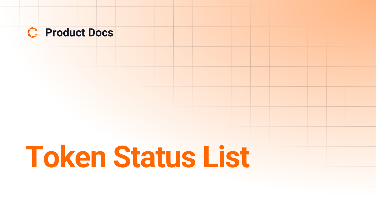 Token Status List | Product Docs