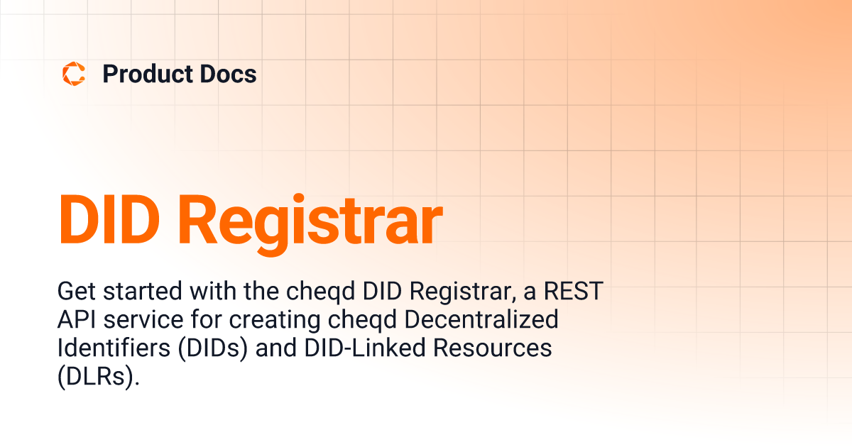DID Registrar | Product Docs