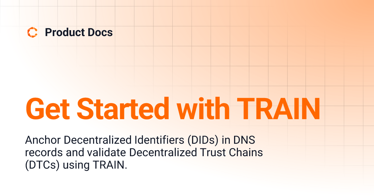 Get Started with TRAIN | Product Docs