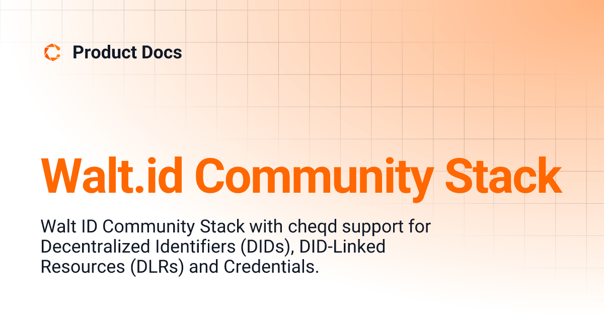 Walt.id Community Stack | Product Docs