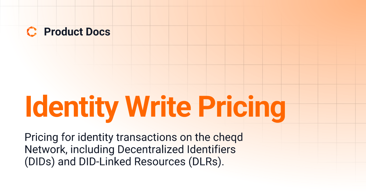 Identity Write Pricing | Product Docs