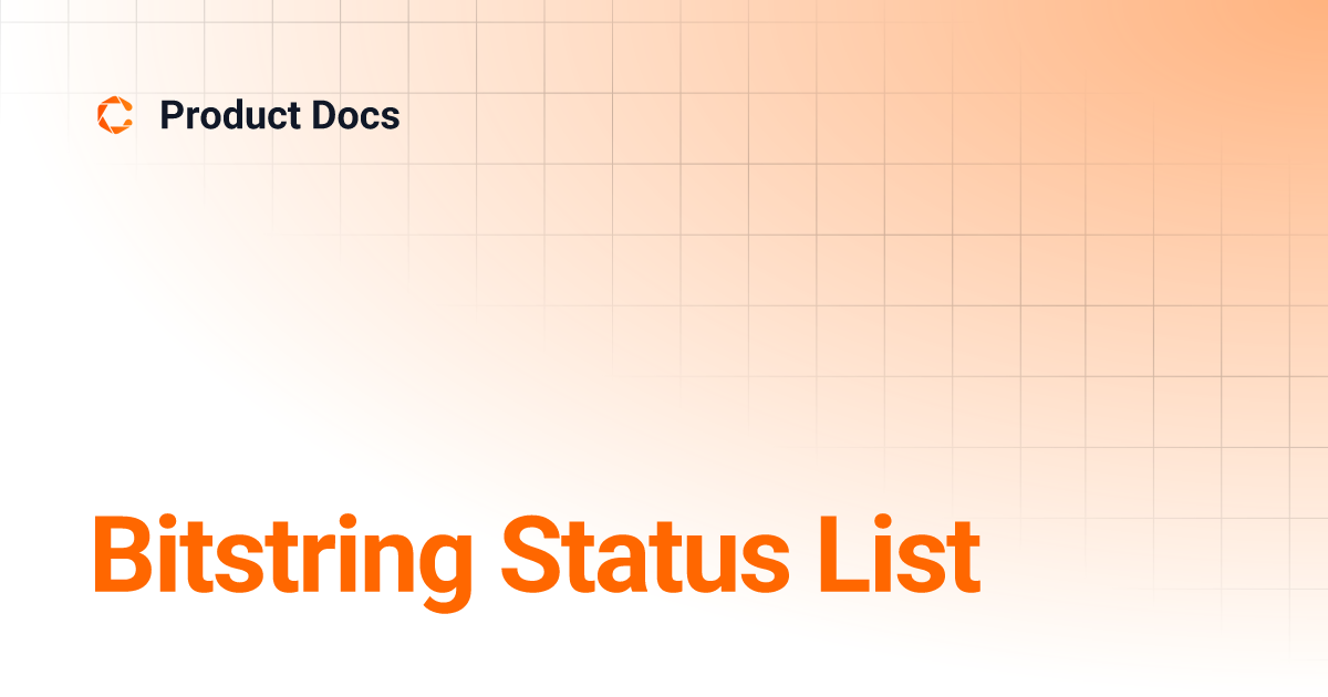Bitstring Status List | Product Docs