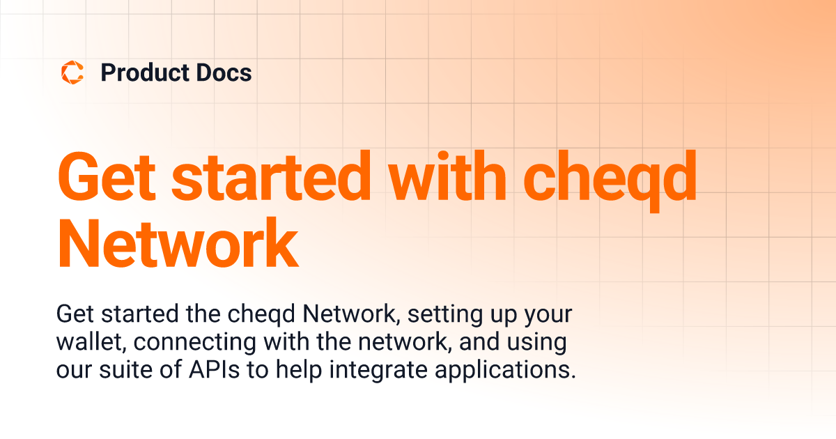 Get started with cheqd Network | Product Docs