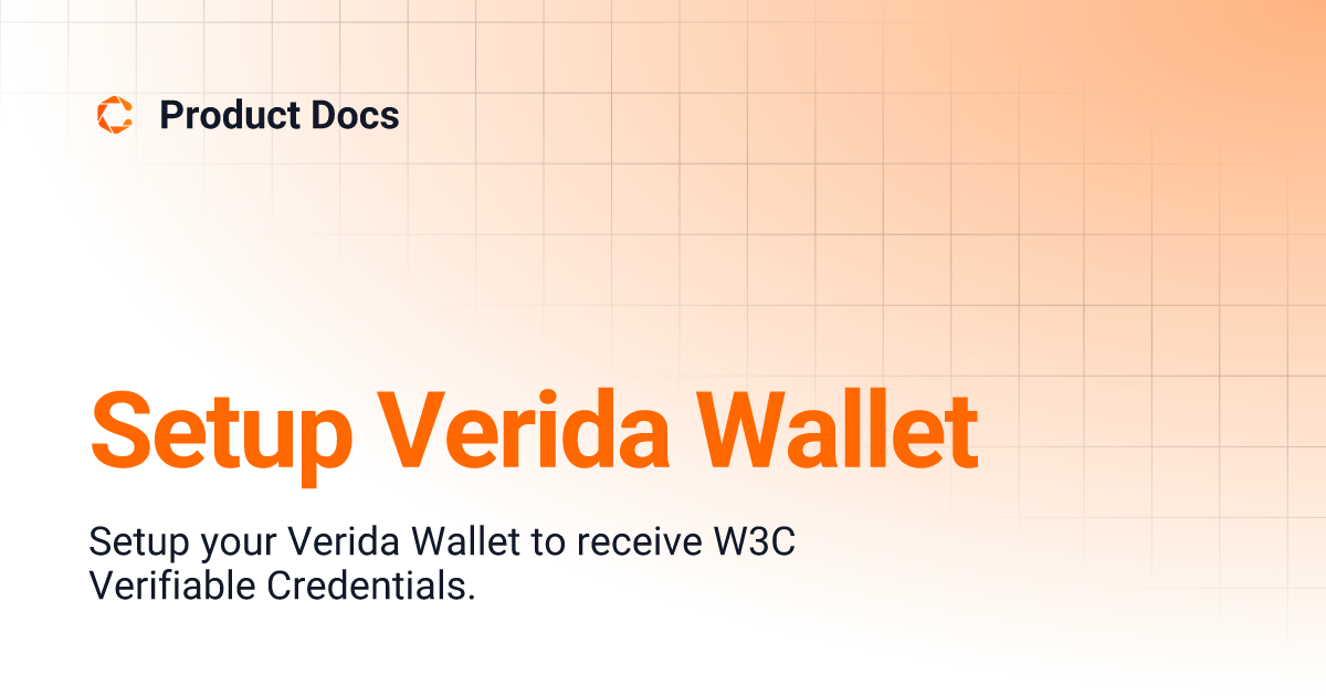 Setup Verida Wallet | Product Docs