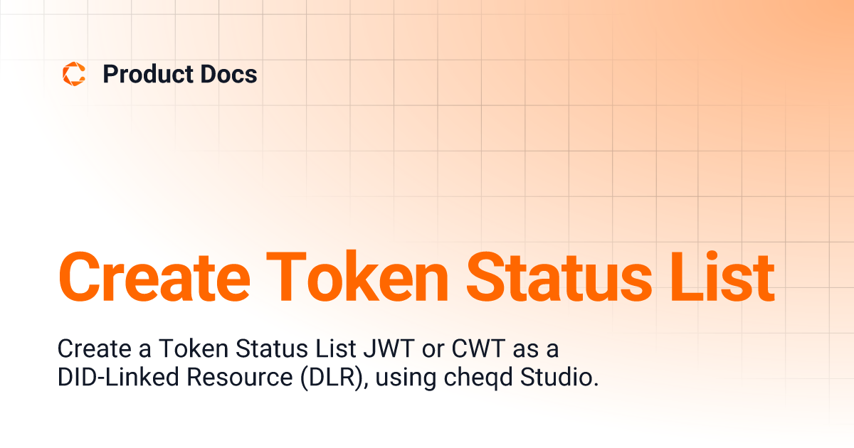 Create Token Status List | Product Docs