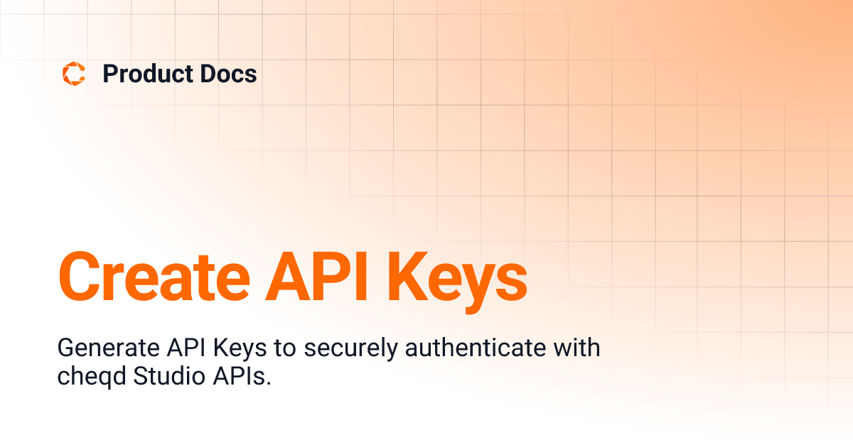 Create API Keys | Product Docs