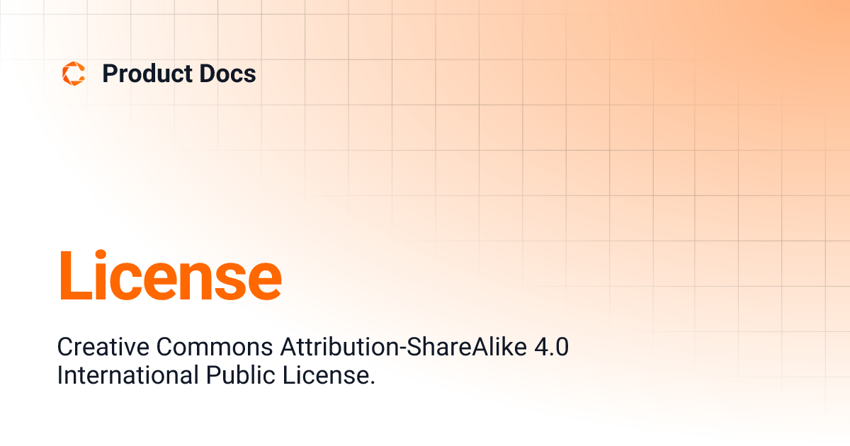 License | Product Docs