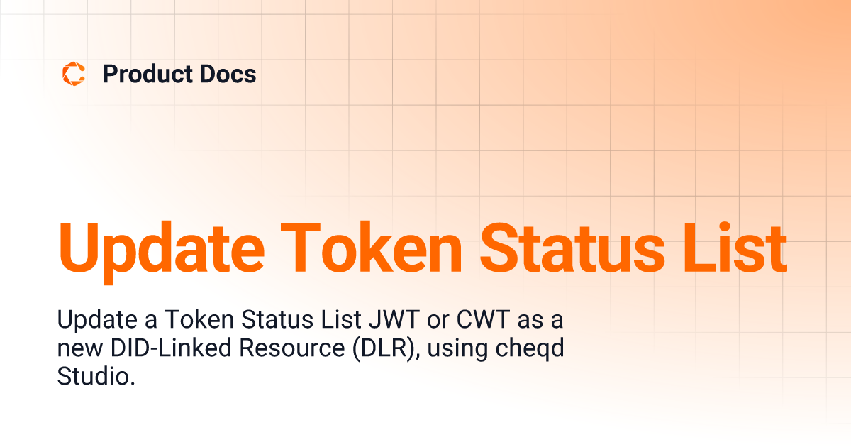 Update Token Status List | Product Docs